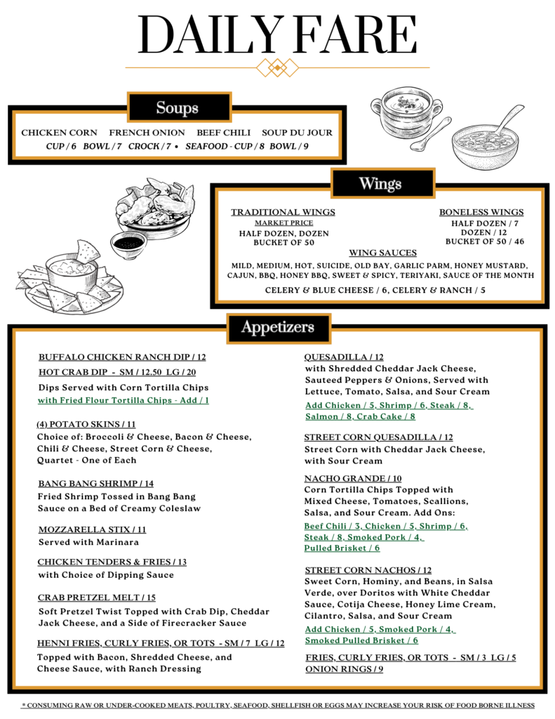 Food & Drink – Hennigans Restaurant & Bar